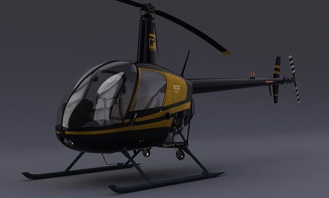 Robinson R22 3D model | CGTrader