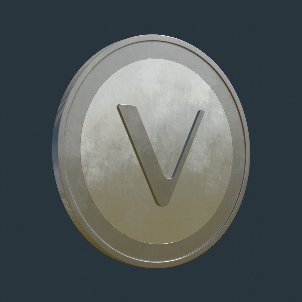 Vechain VET - Cryptocurrency Coin 3D model | CGTrader