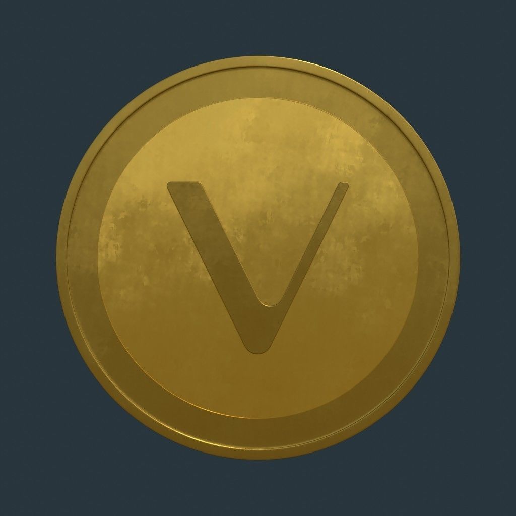 Vechain VET - Cryptocurrency Coin 3D model | CGTrader