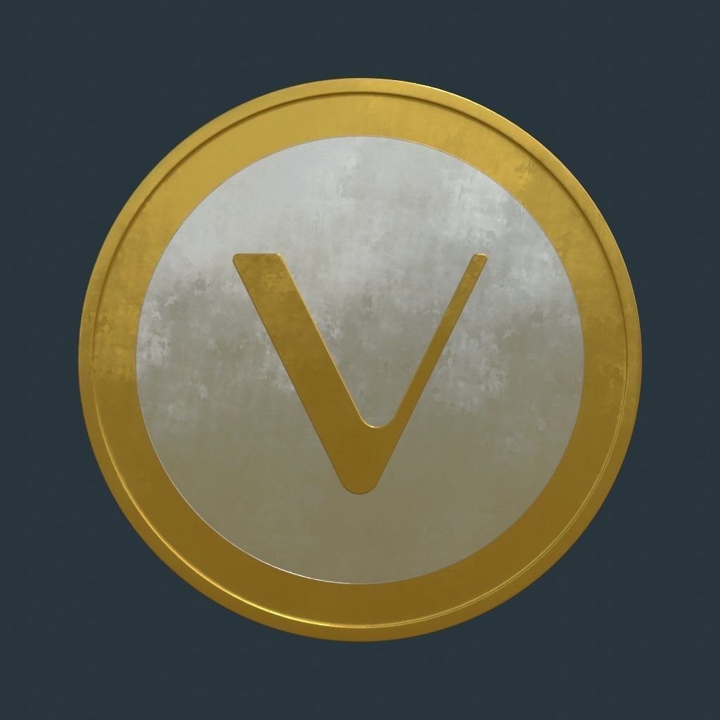 Vechain VET - Cryptocurrency Coin 3D model | CGTrader