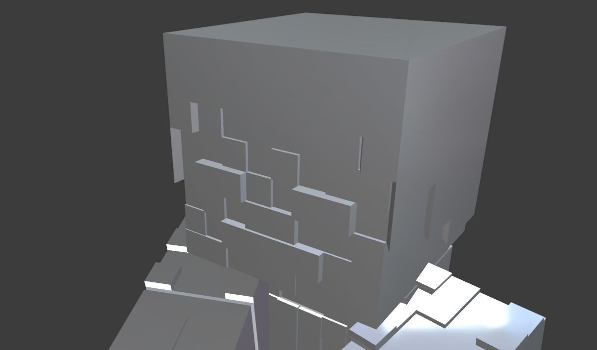 statue minecraft 3D model | CGTrader