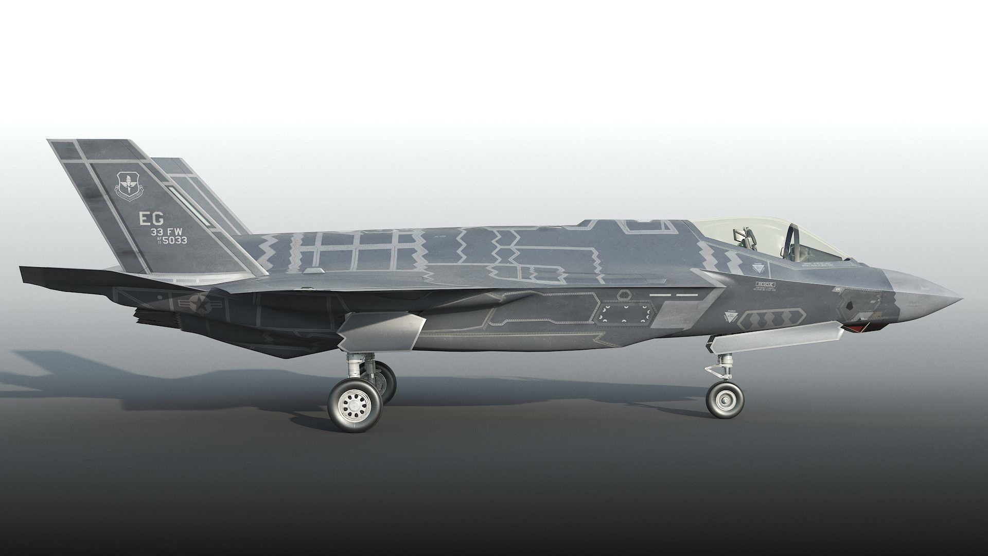 Lockheed Martin F-35A Lightning II rigged 3D model rigged | CGTrader