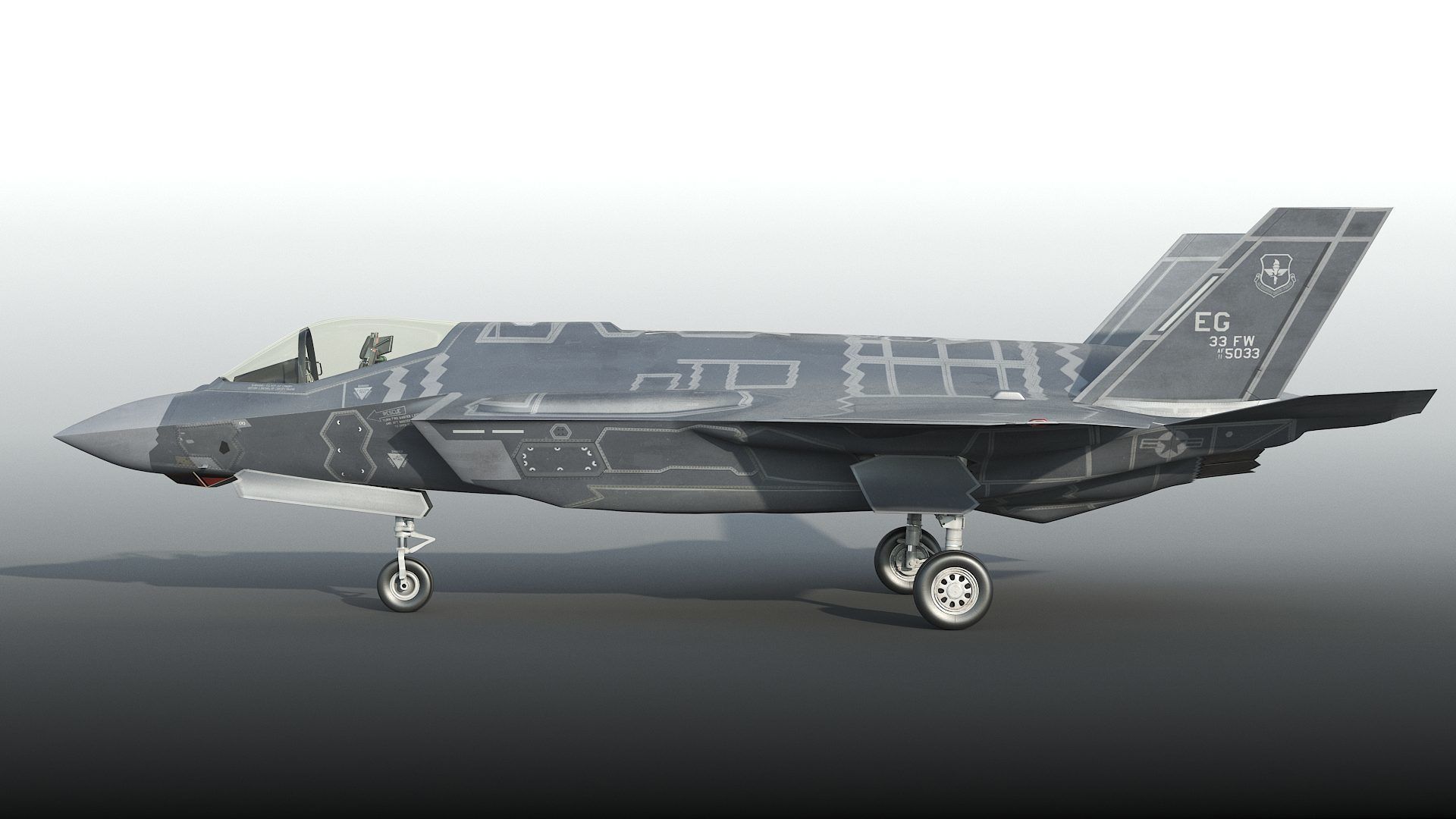 Lockheed Martin F-35A Lightning II rigged 3D model rigged | CGTrader
