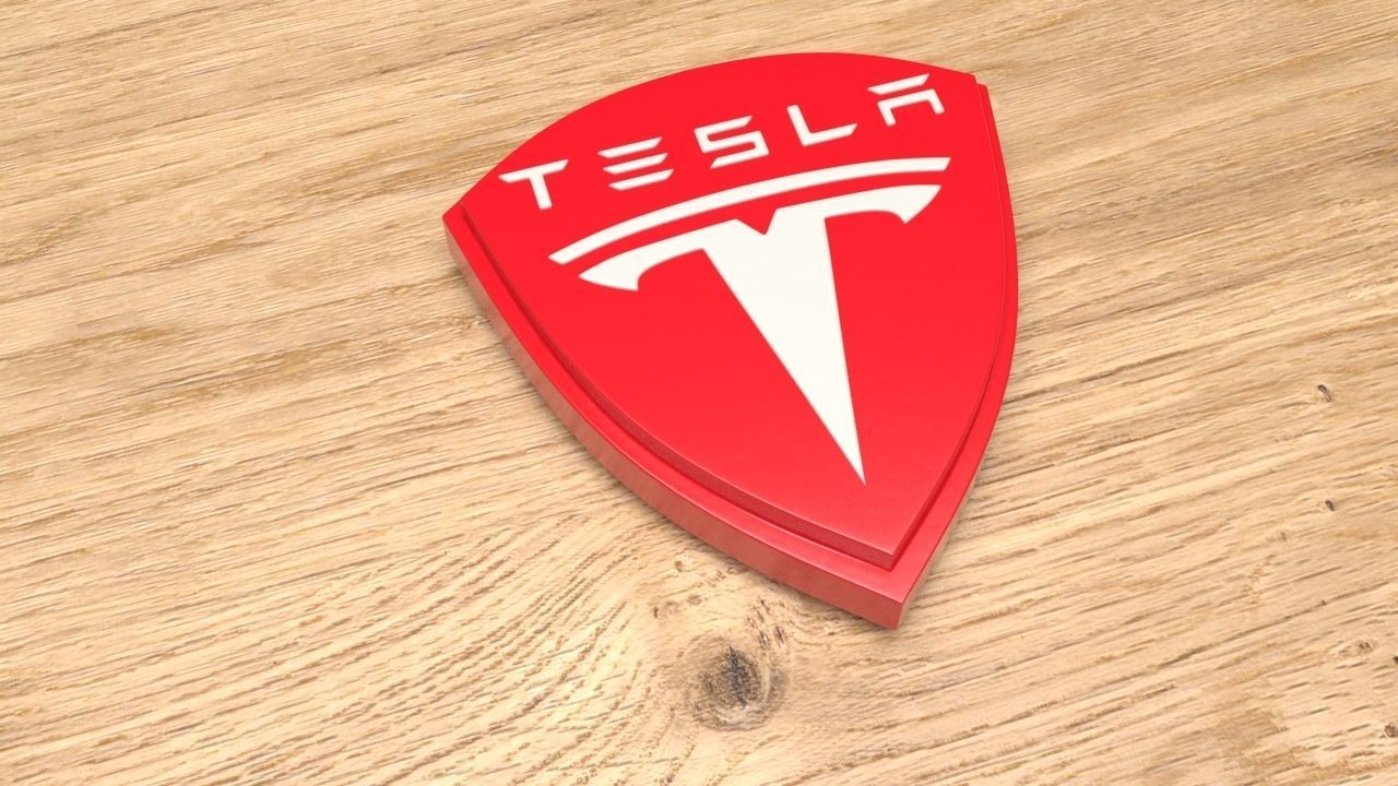 Tesla logo logotip emblem 3D print model 3D 3D model 3D printable ...
