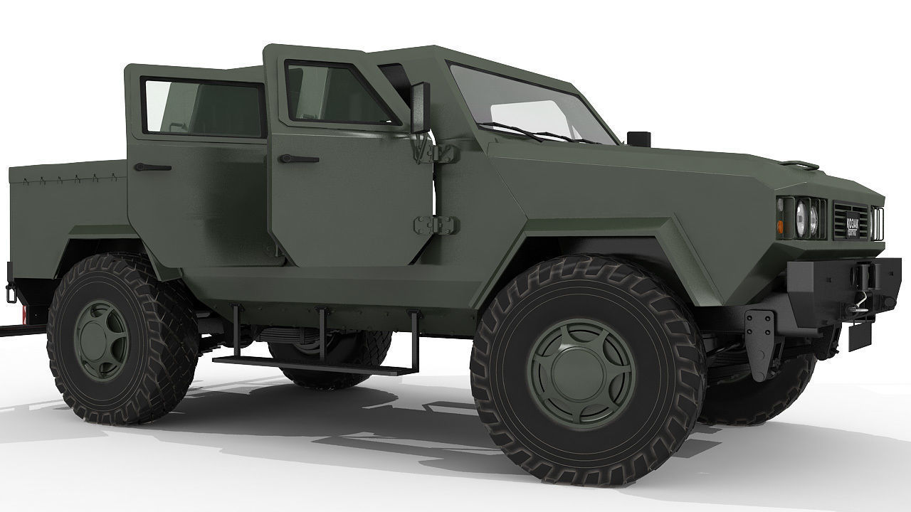 Military vehicle 3D model animated rigged | CGTrader