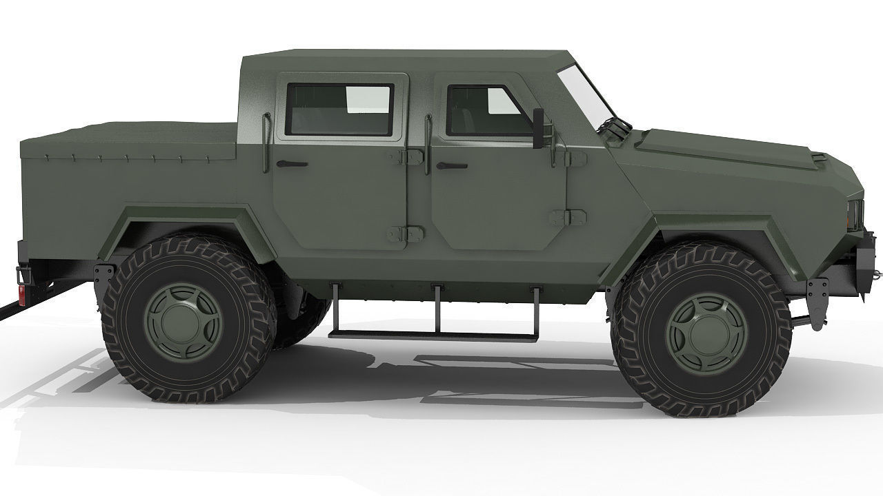 Military vehicle 3D model animated rigged | CGTrader
