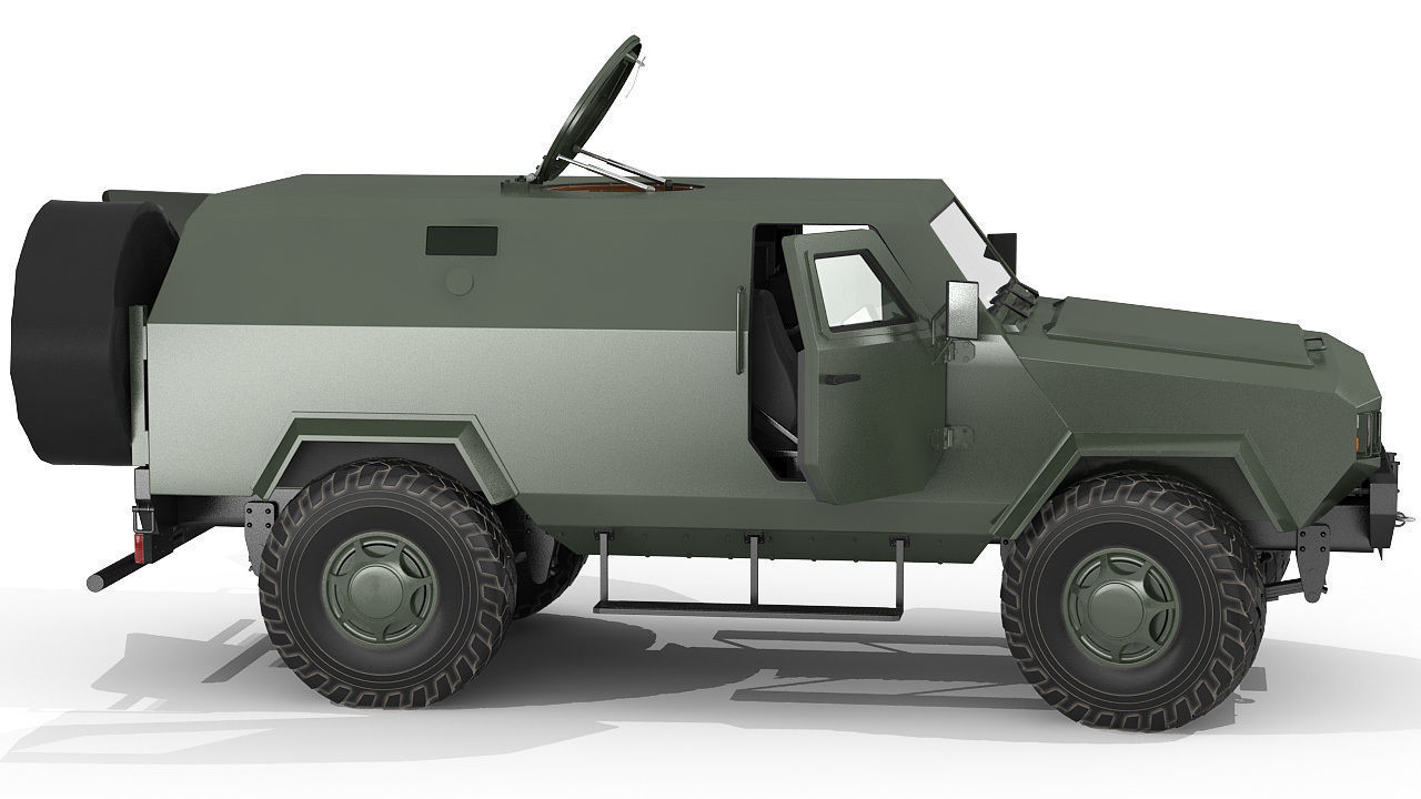Military vehicle 3D model animated rigged | CGTrader