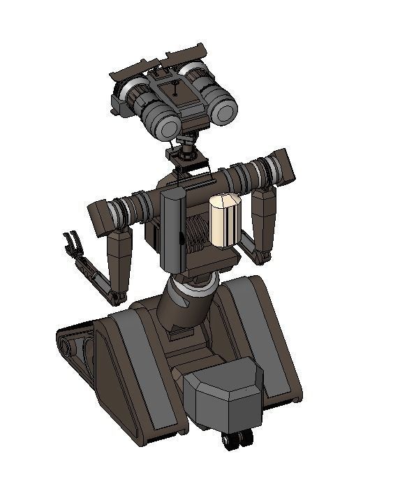 ARC-02-Johnny 5 robot 3D model 3D model animated | CGTrader