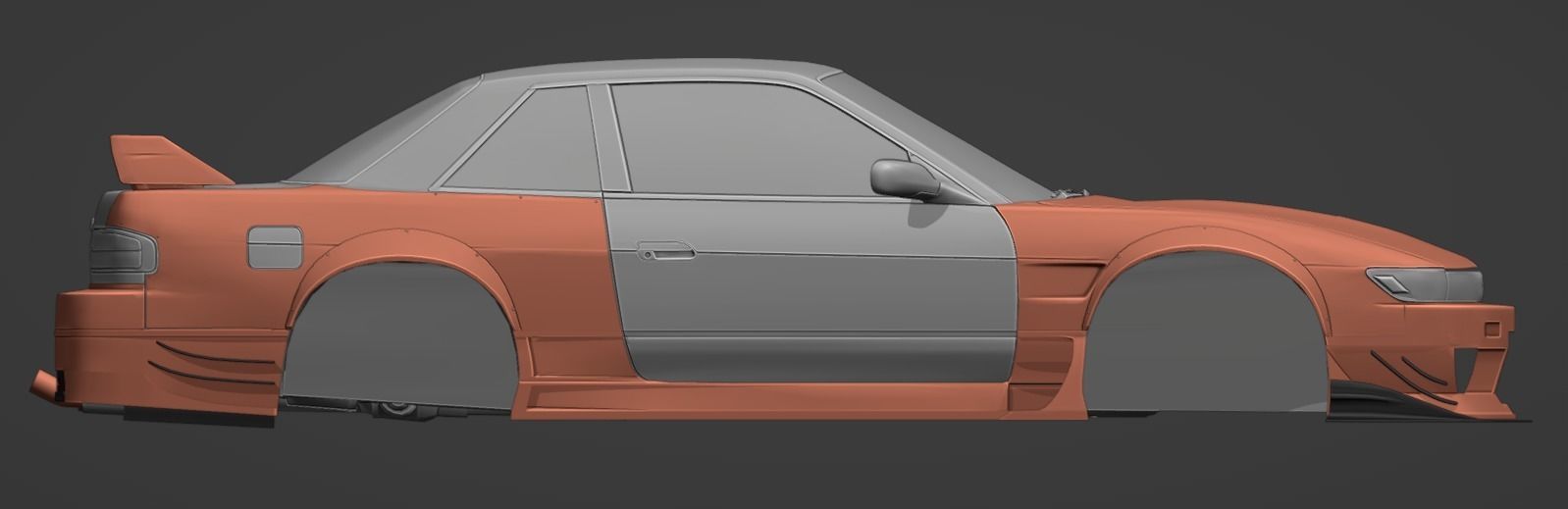 3D model Nissan Silvia S13 - Car Modify Wonder Bodykit VR / AR / low ...