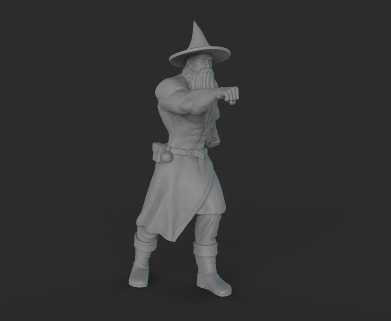 Powerful wizard 3D model 3D printable | CGTrader