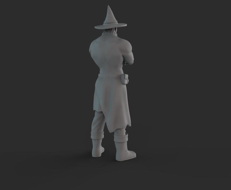 Powerful wizard 3D model 3D printable | CGTrader