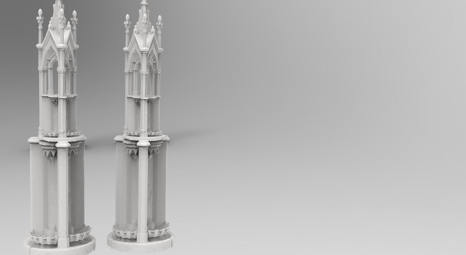 Church gothic pillar detail 3D model | CGTrader
