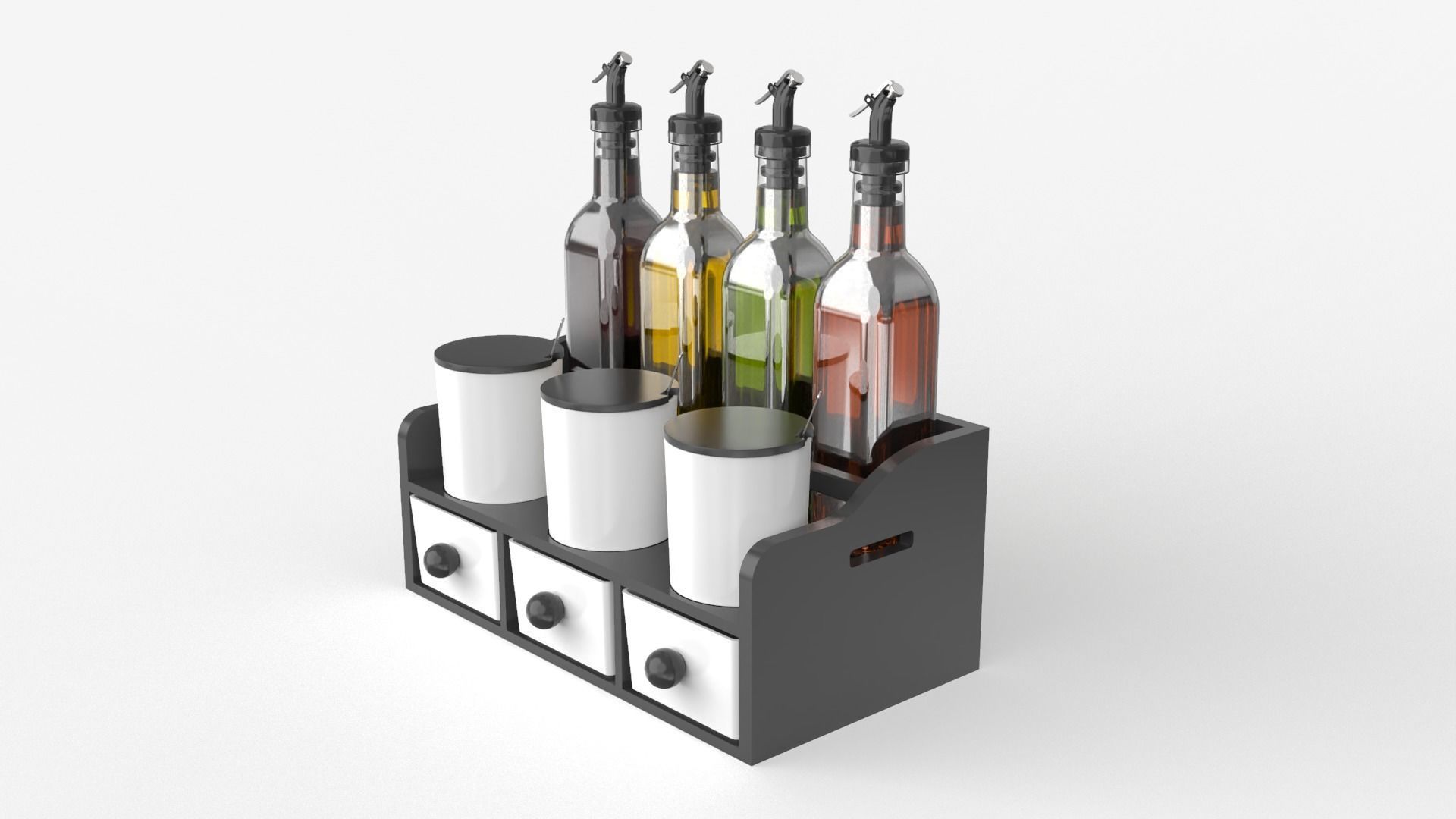Condiment Set 3D model | CGTrader