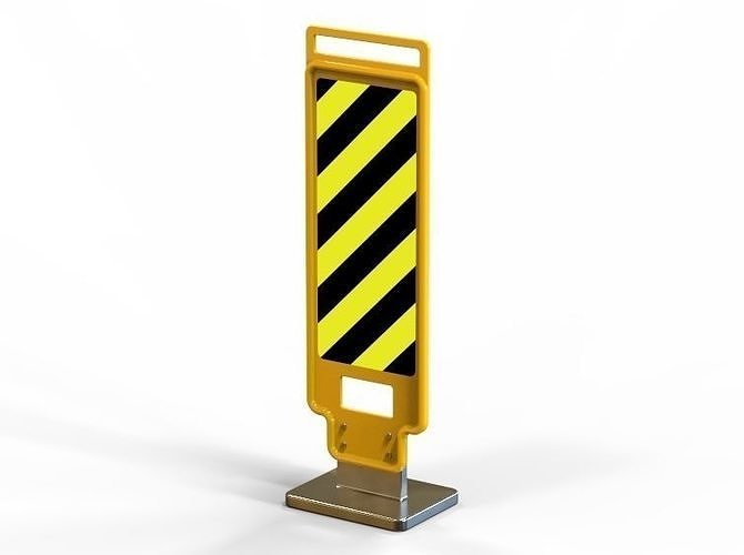 Road Wet Sign Reflexive 3D model 3D printable | CGTrader