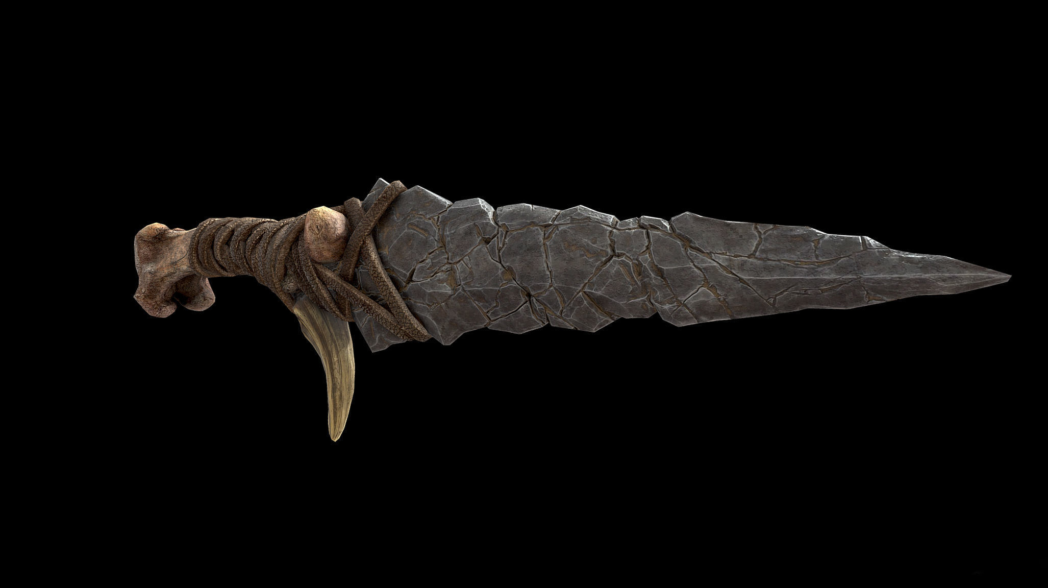 3D model Stone Dagger VR / AR / low-poly | CGTrader