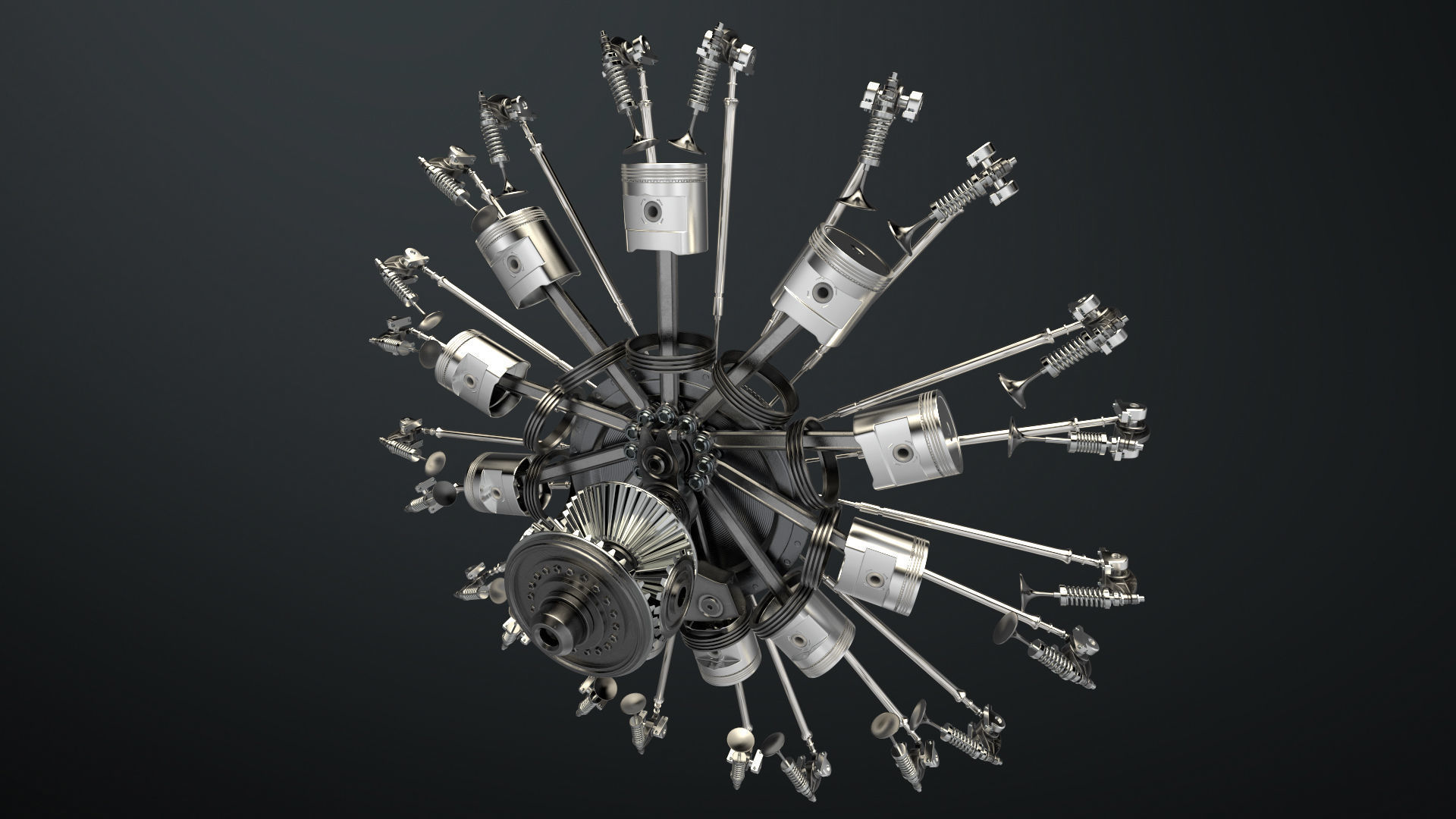 AirCraft Engine 3D model animated rigged | CGTrader