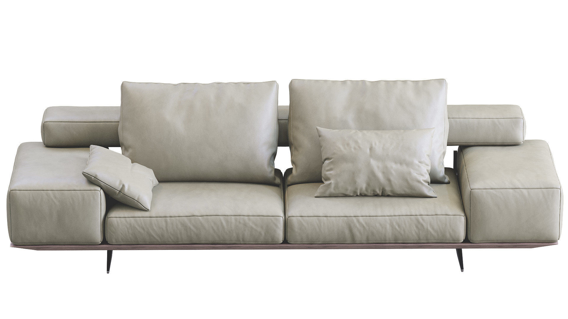 Leather Sofa Wing By Flexform 3D model | CGTrader