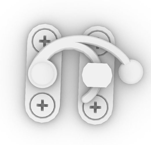 Hasp Latch Lock with Screw 3D model | CGTrader