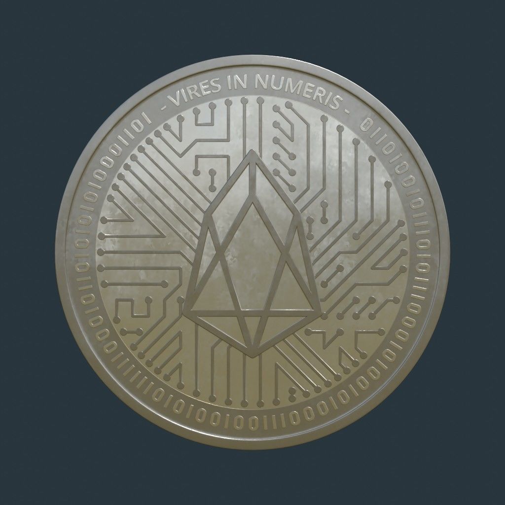 Eos EOS - Cryptocurrency Coin 3D model | CGTrader