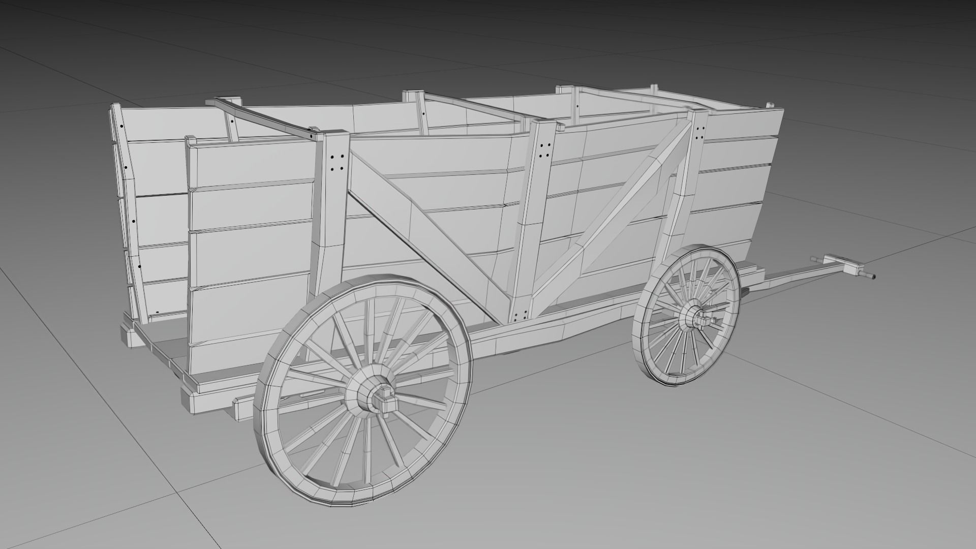 3D model Cartoon Wagon VR / AR / low-poly | CGTrader