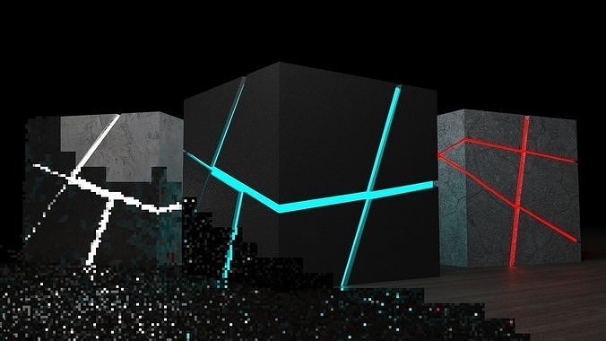 3D model Box led Alien Cube VR / AR / low-poly | CGTrader