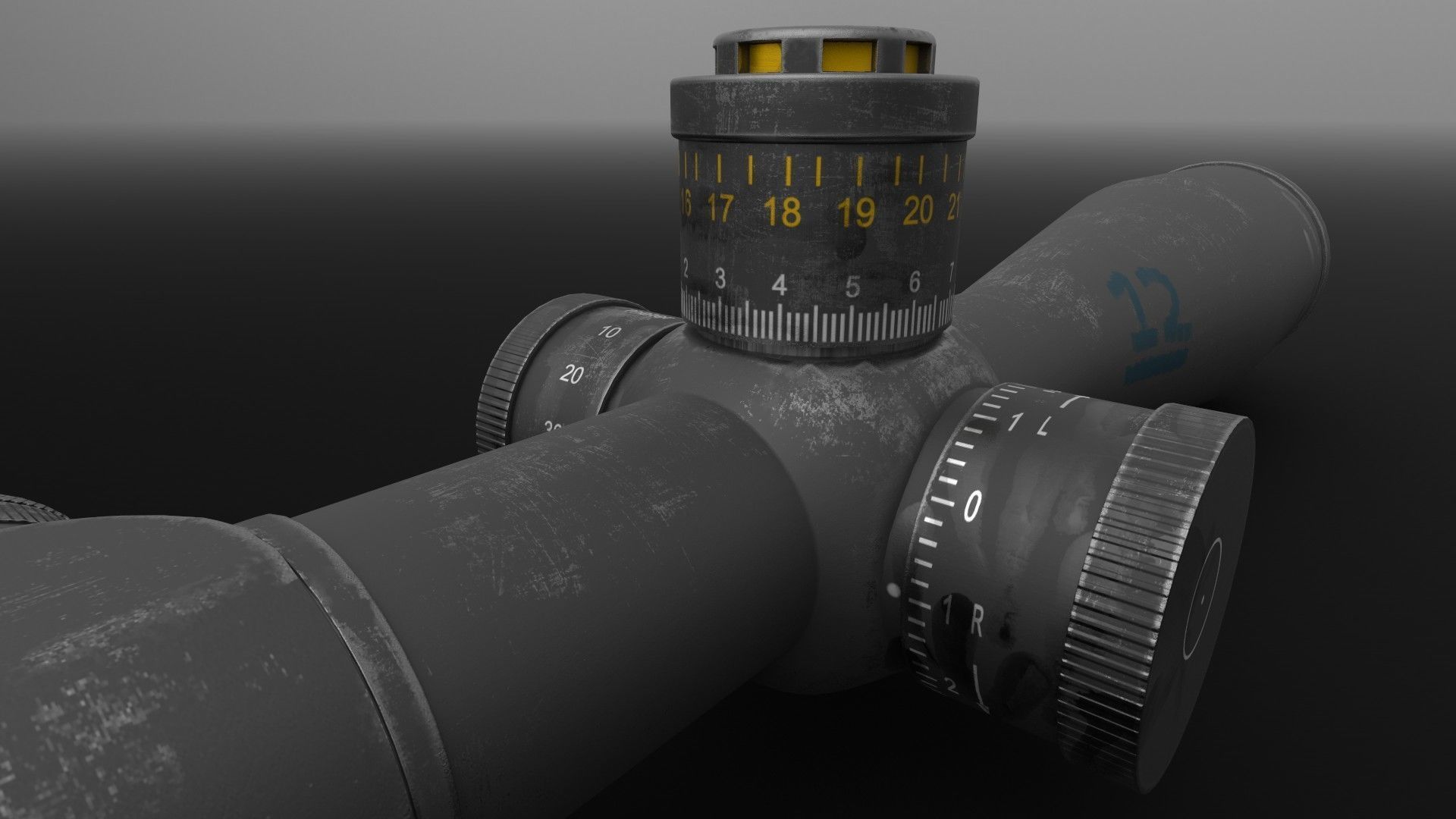 3D model schmidt bender pmii 5-25x56 Sniper Scope VR / AR / low-poly ...