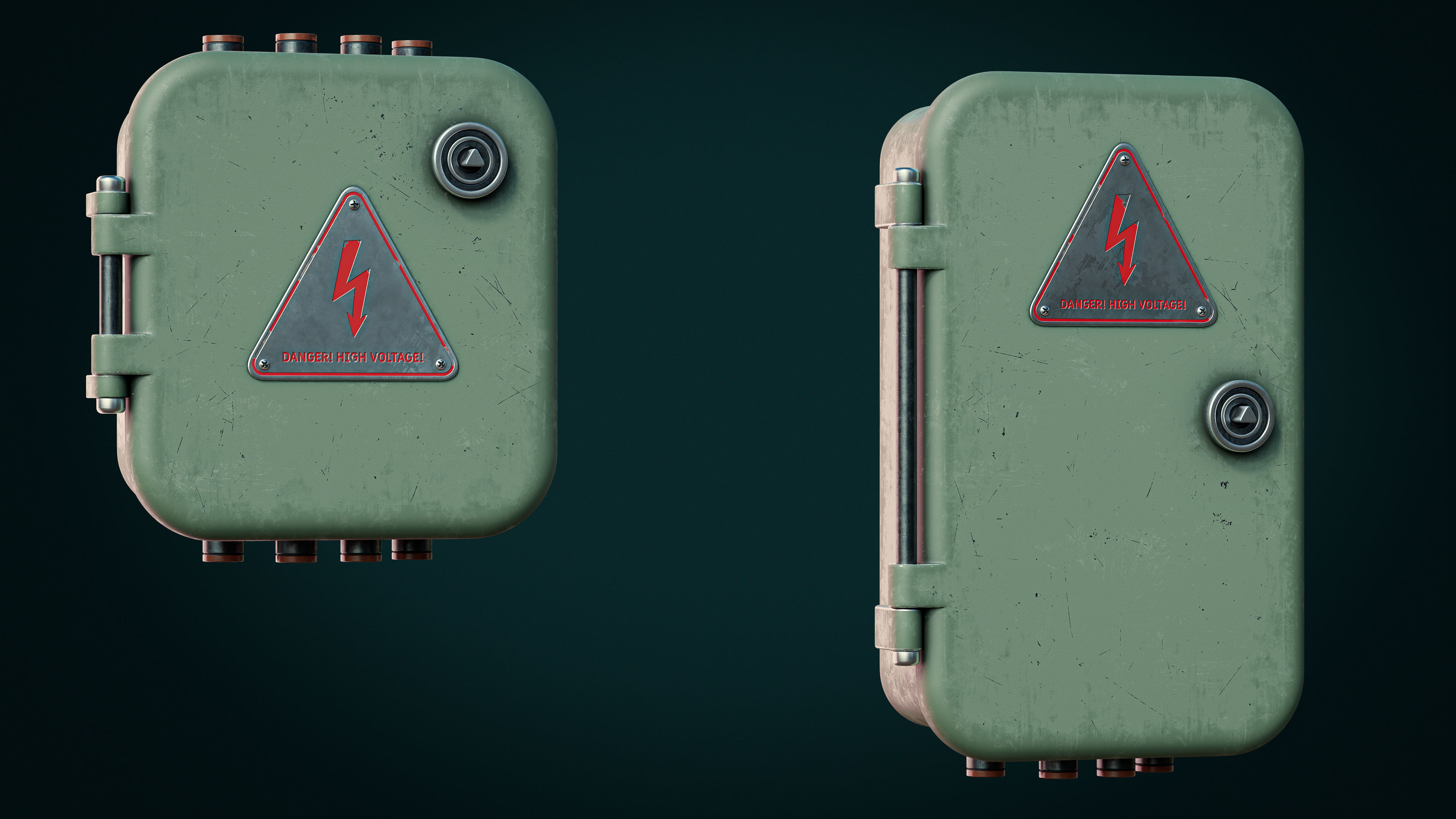 Closed electrical panel 3D model | CGTrader