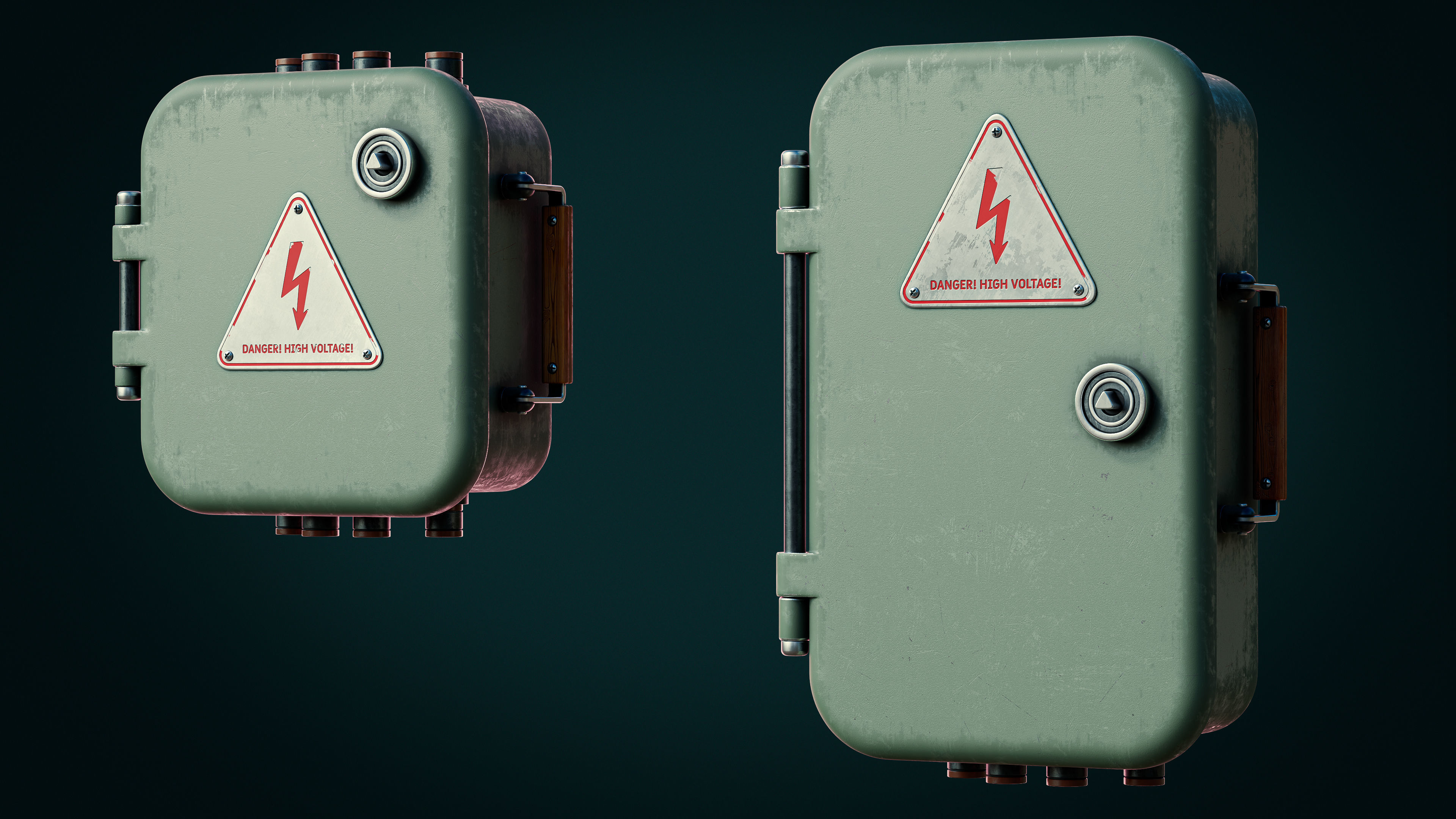 Closed electrical panel 3D model | CGTrader