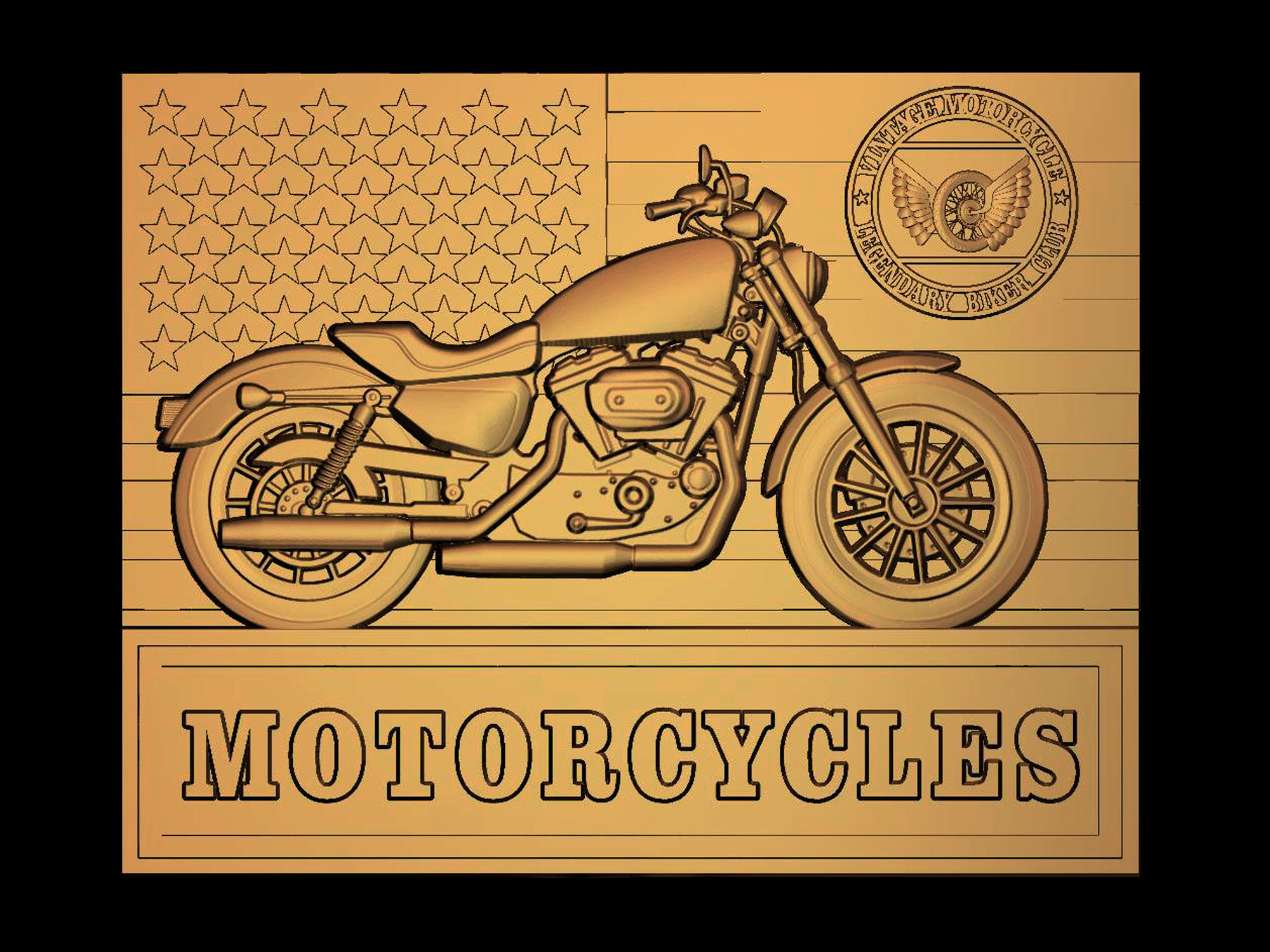 Motorcycle 3d model for cnc machines and 3d printers 3D model | CGTrader