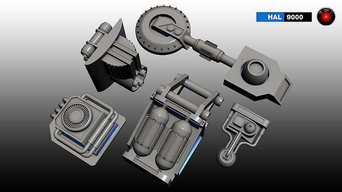 StarWars kitbash 1A 5 elements free 3D model | CGTrader