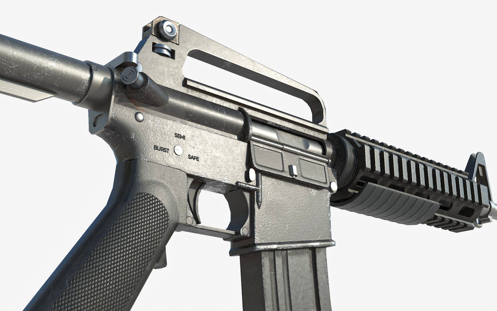 3D model M16A4 Low-poly 3D model VR / AR / low-poly | CGTrader