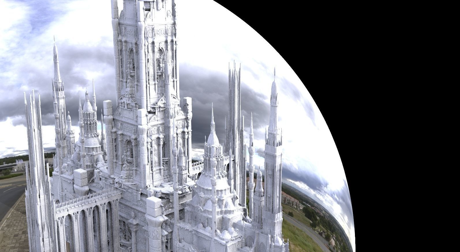 Angelic City of Light Architecture Palace complex 3D model | CGTrader