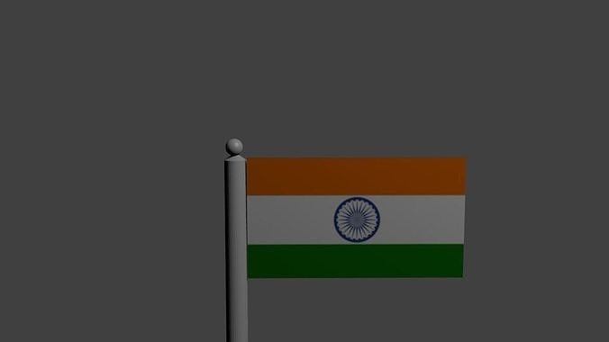 INDIAN FLAG ANIMATED 3D model animated | CGTrader