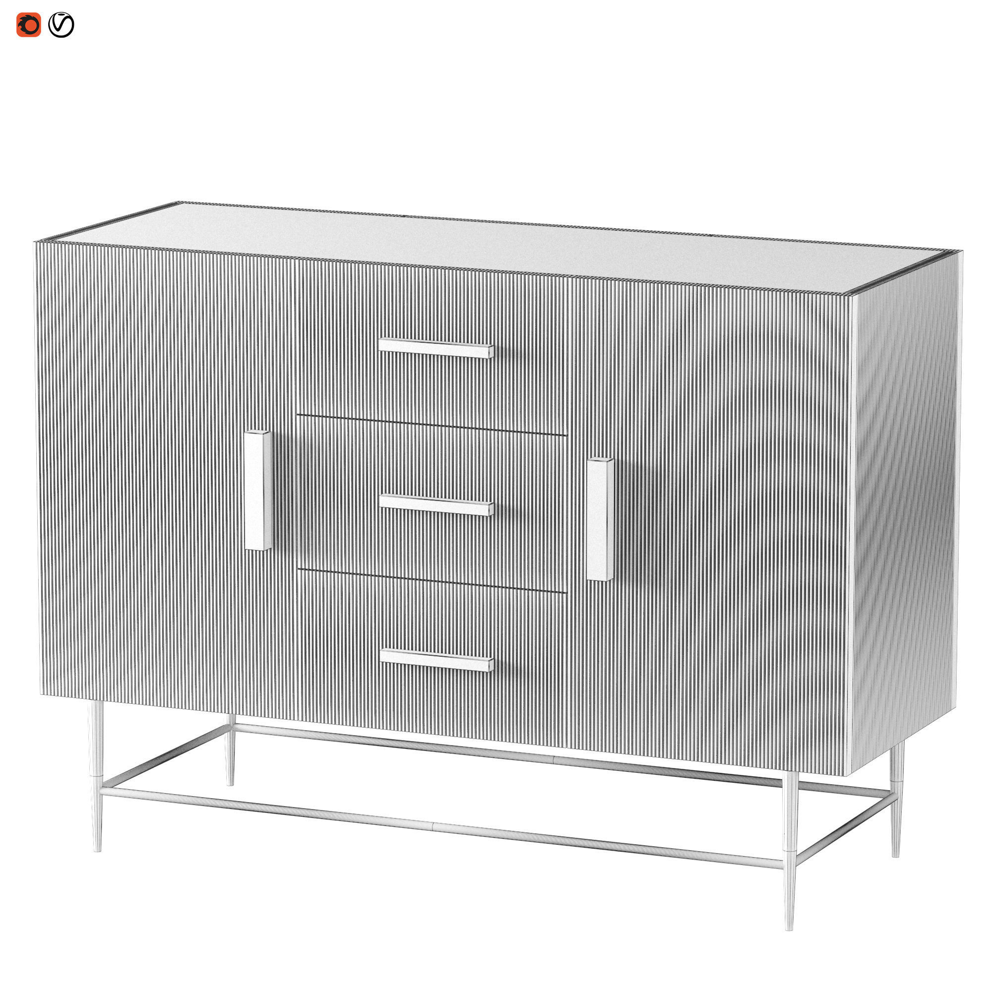 Sideboard Valbruna 3D model | CGTrader