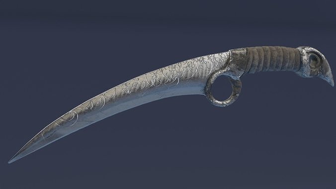 3D model The raven dagger PBR Low-poly Game ready VR / AR / low-poly ...