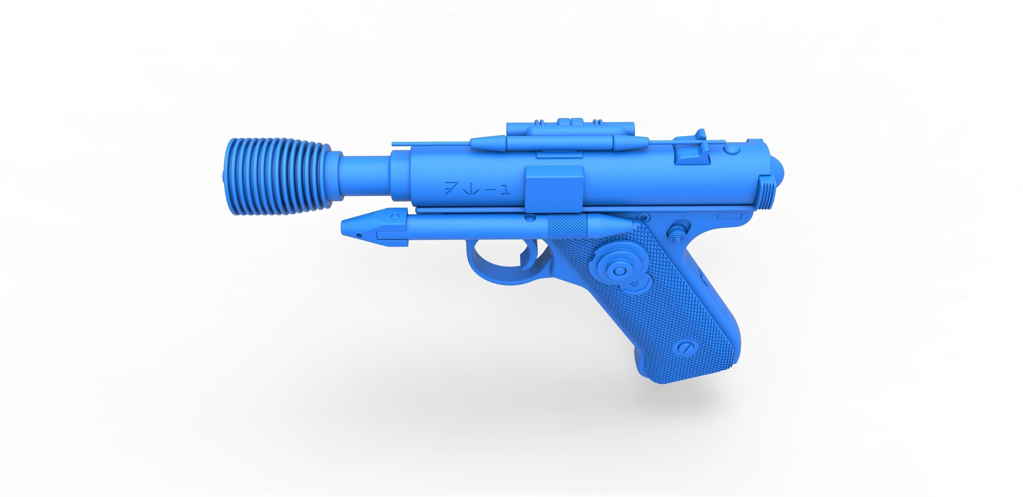 Heavy Blaster pistol DT-12 from Star Wars A New Hope 1977 3D model ...