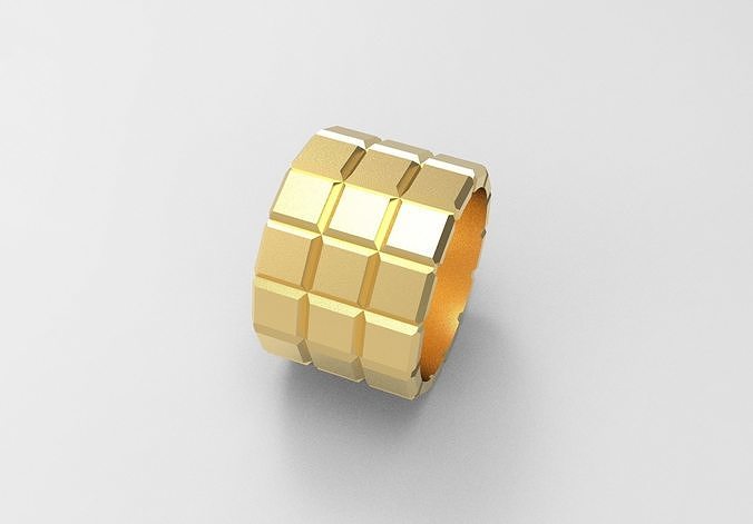 ring of cubes 3D model 3D printable | CGTrader