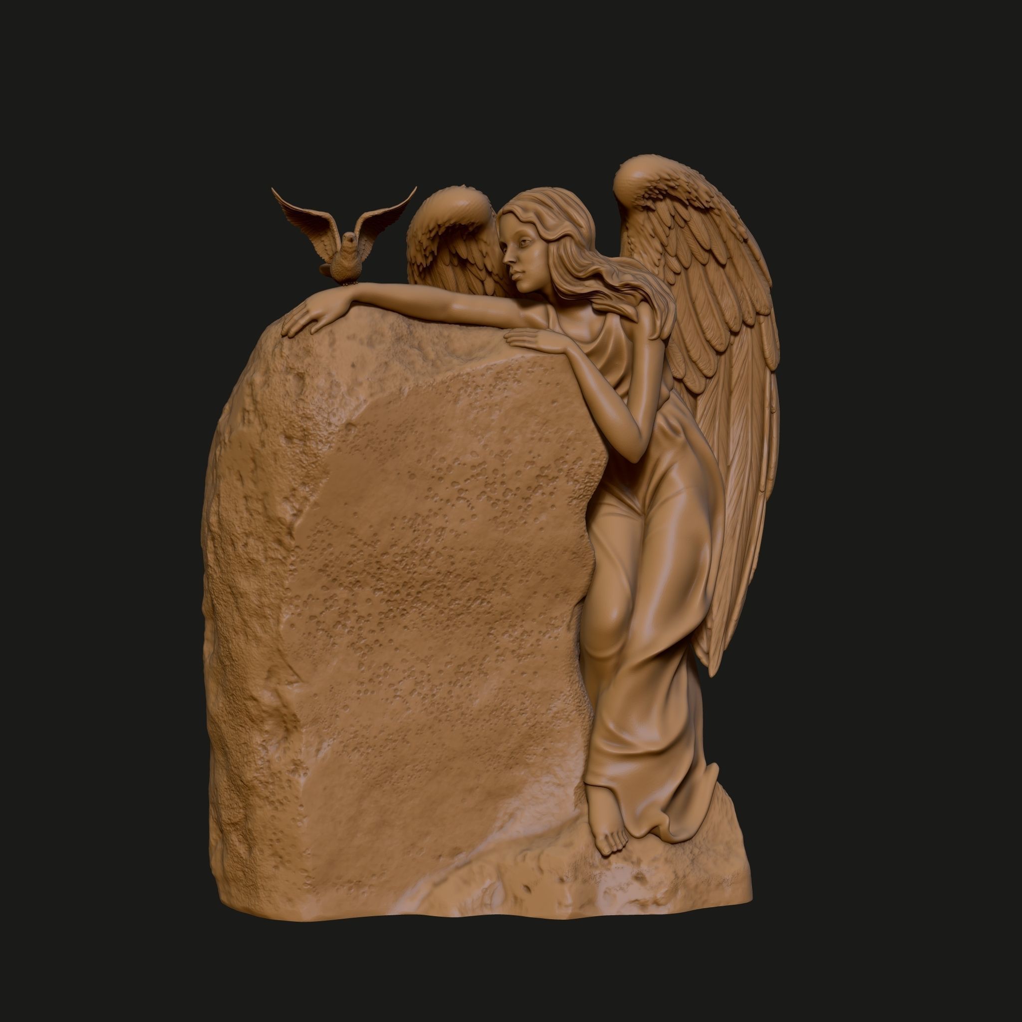 Angel Statue 3D model 3D printable | CGTrader