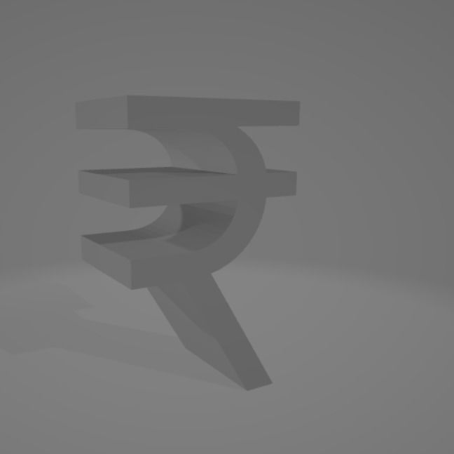 3D model Rupee Symbol VR / AR / low-poly | CGTrader