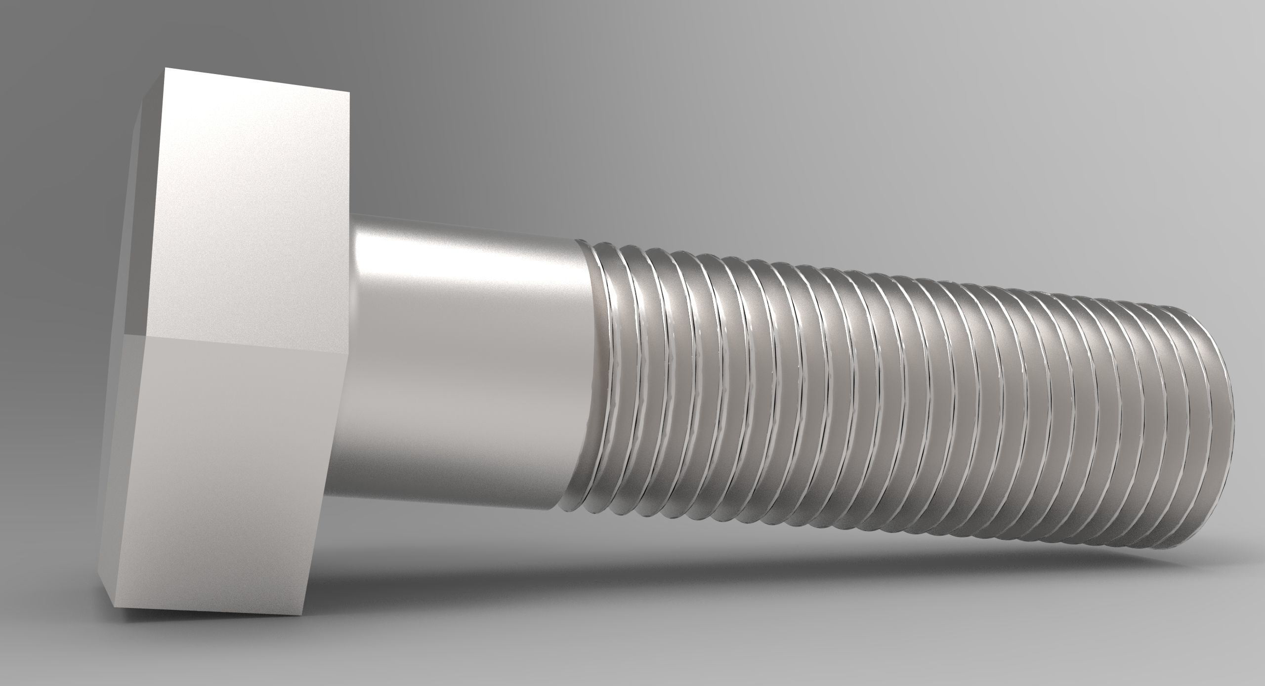 Real Threaded Metric Hexagon Headed Bolts - M10 x 35mm 3D model 3D ...
