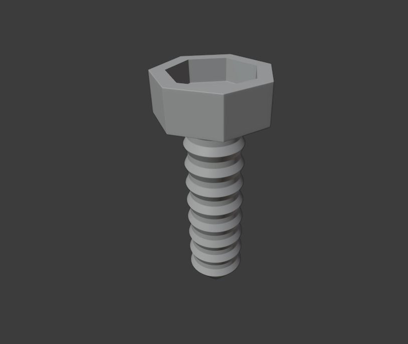 High-poly Bolt screw free 3D model | CGTrader