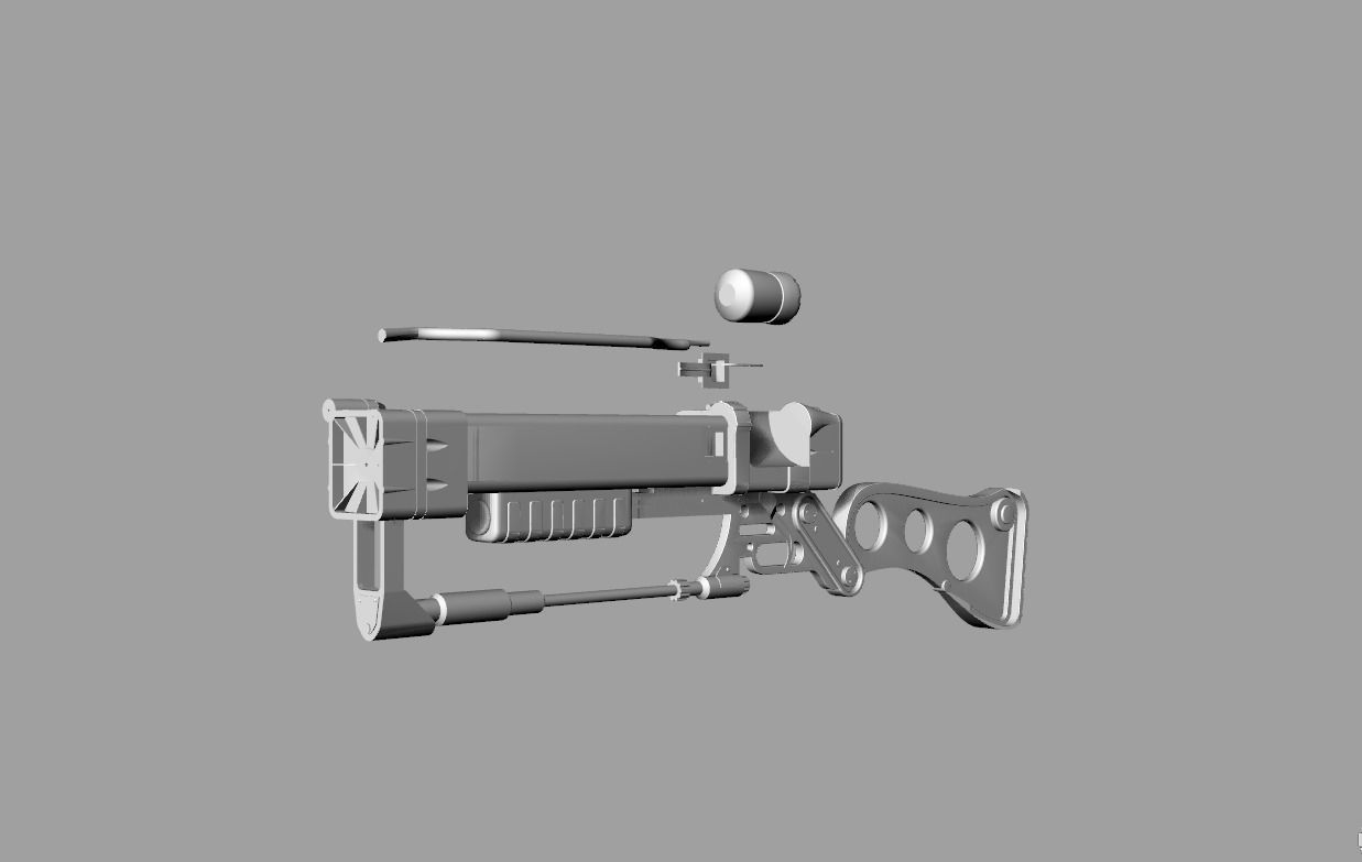 Fallout Laser Rifle Miniature Prop Replica 6th Scale 3D model 3D ...