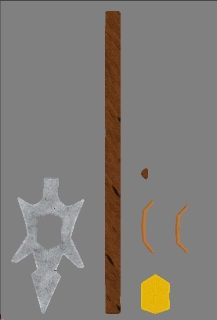 3D model Stylized spear with a gold plate VR / AR / low-poly | CGTrader