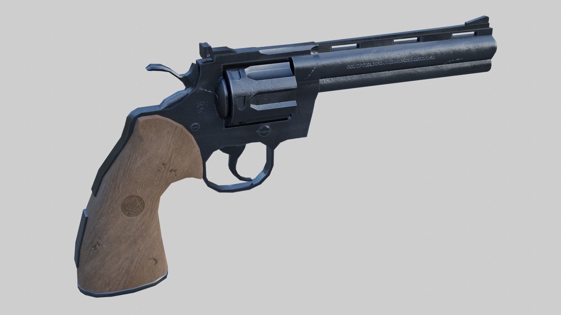 3D model Revolver Magnum Colt Python VR / AR / low-poly | CGTrader