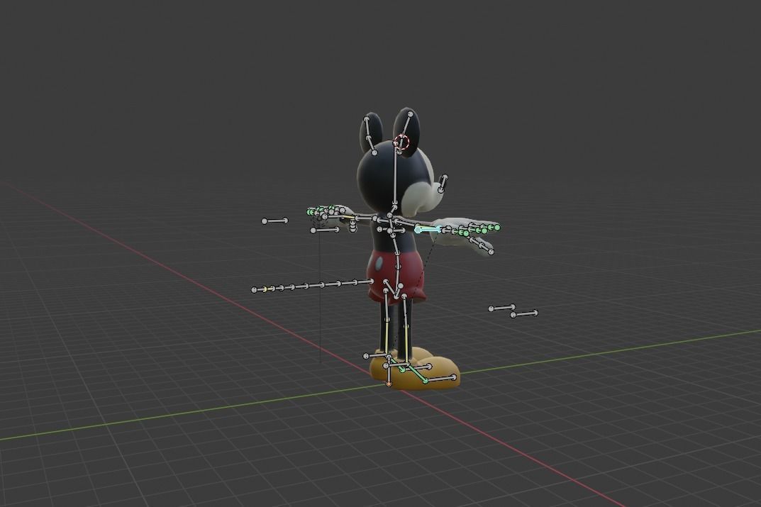Riggd Mickey free 3D model rigged | CGTrader