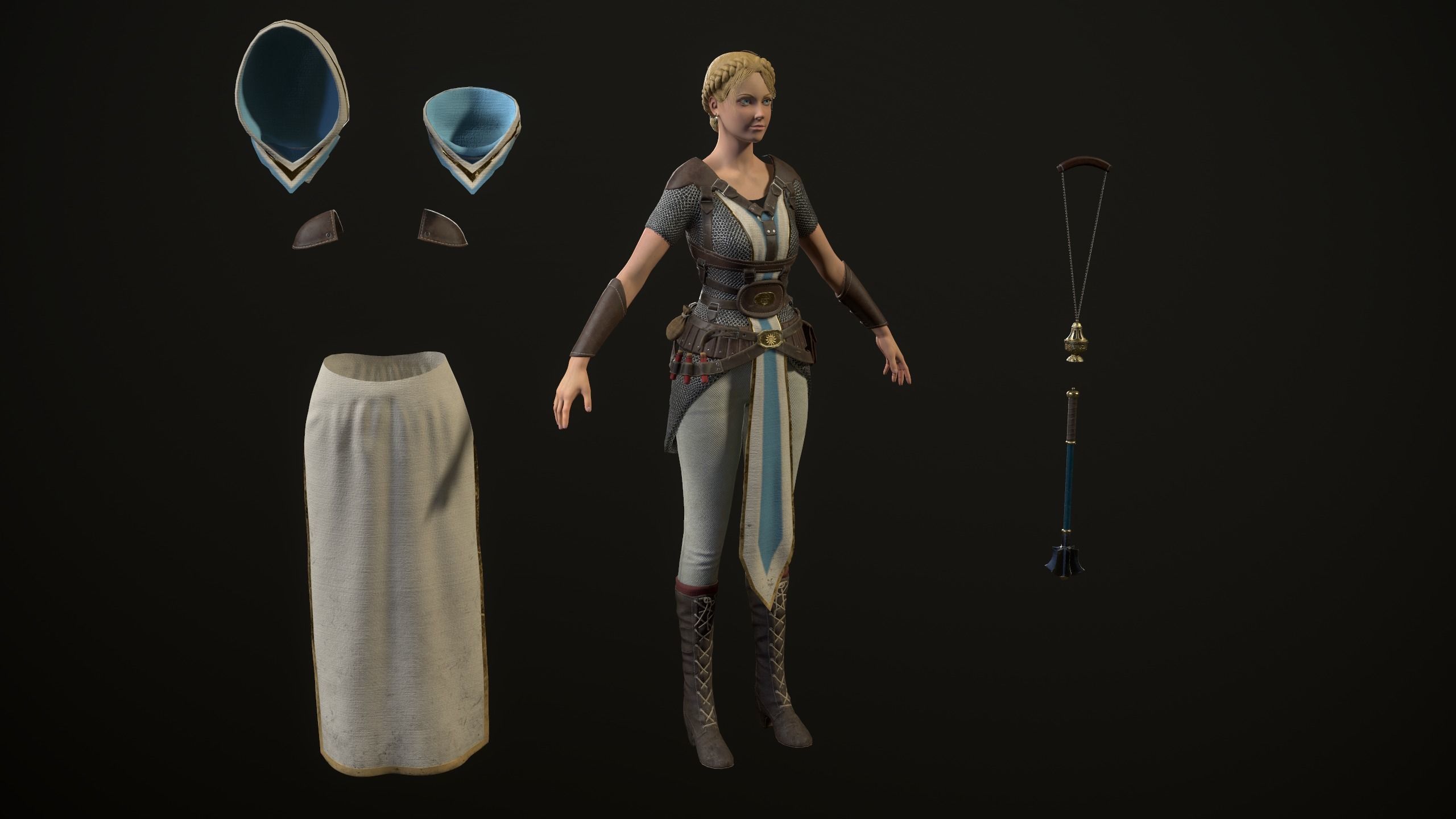 3D model DnD Cleric VR / AR / low-poly | CGTrader