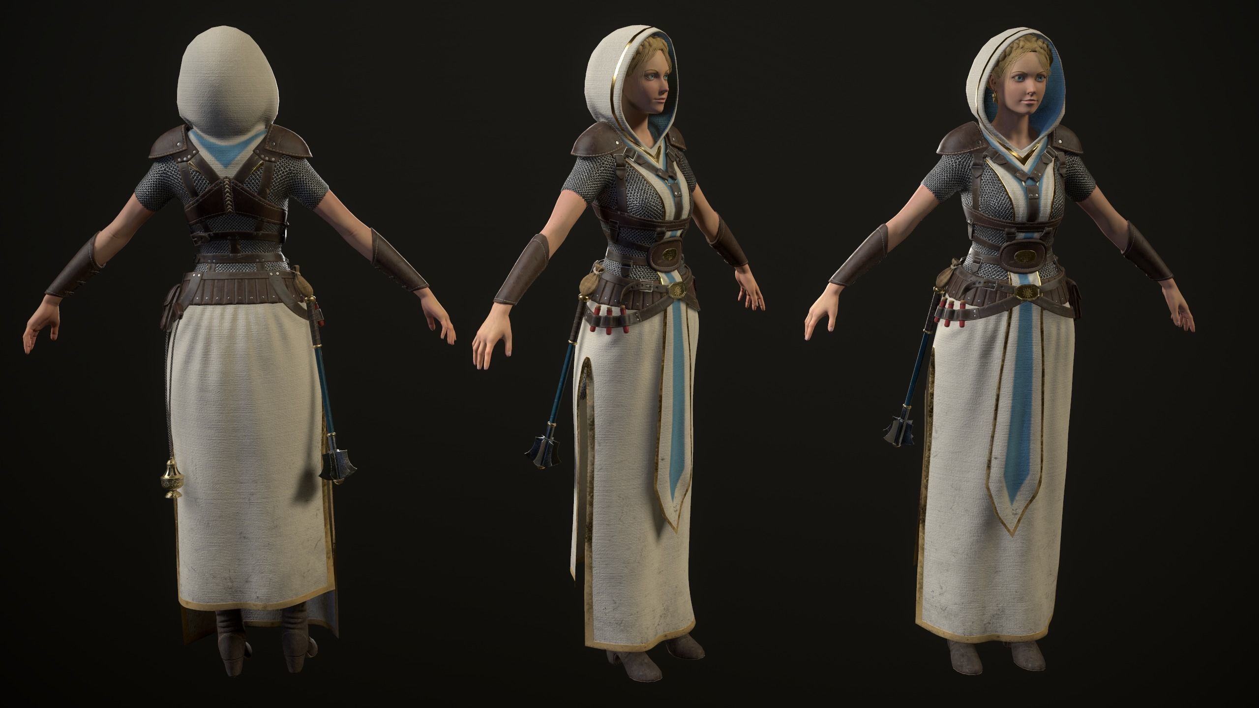 3D model DnD Cleric VR / AR / low-poly | CGTrader