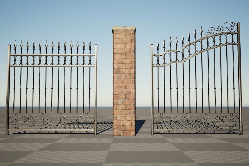 3D model Modular Iron Fence VR / AR / low-poly | CGTrader
