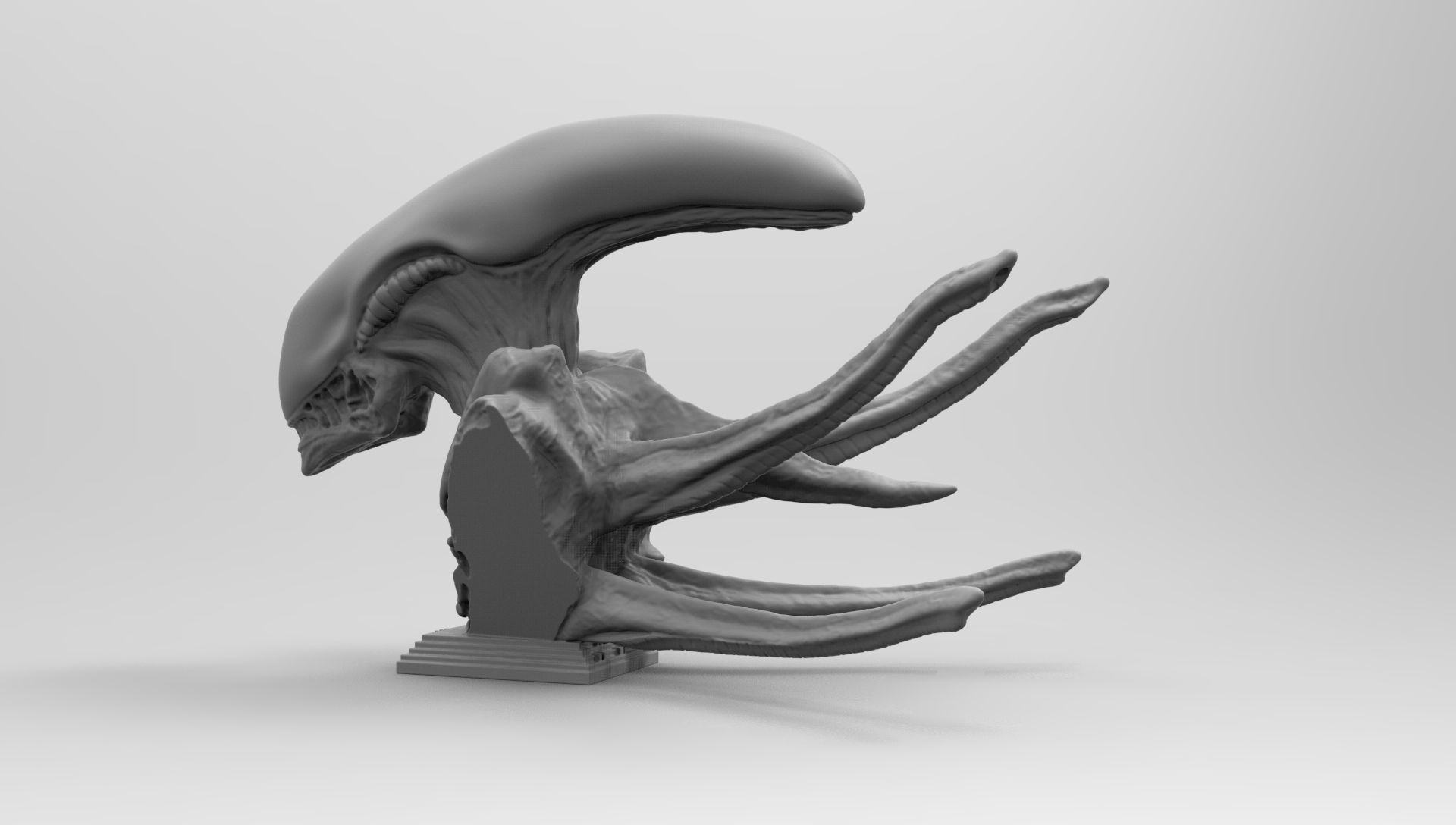 Scout Alien Xenomorph Bust 3D Printing model 3D model 3D printable ...