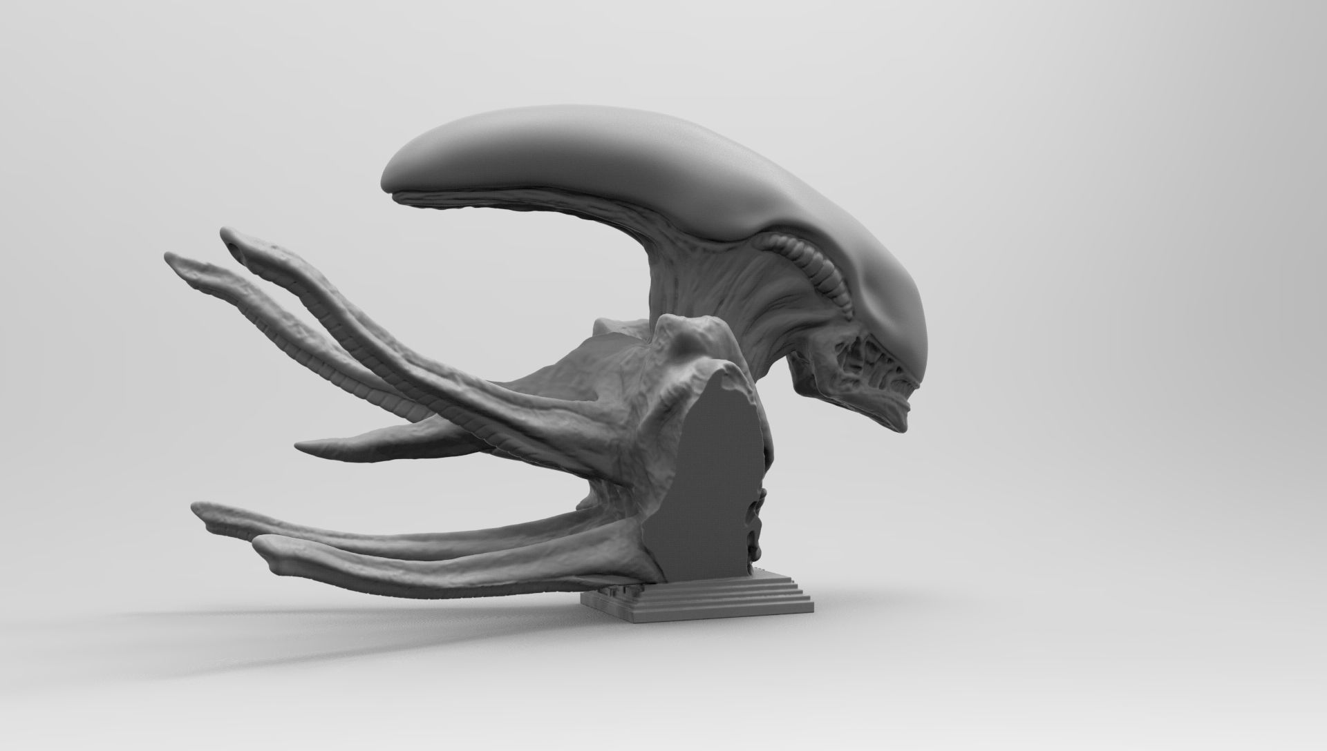 Scout Alien Xenomorph Bust 3D Printing model 3D model 3D printable ...